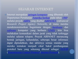 Bab 1. sejarah internet (hanny9 a) | PPT
