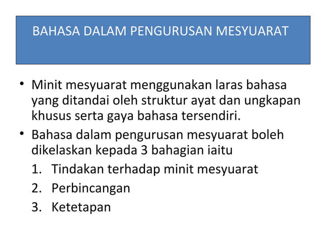 PENGURUSAN MESYUARAT | PPT