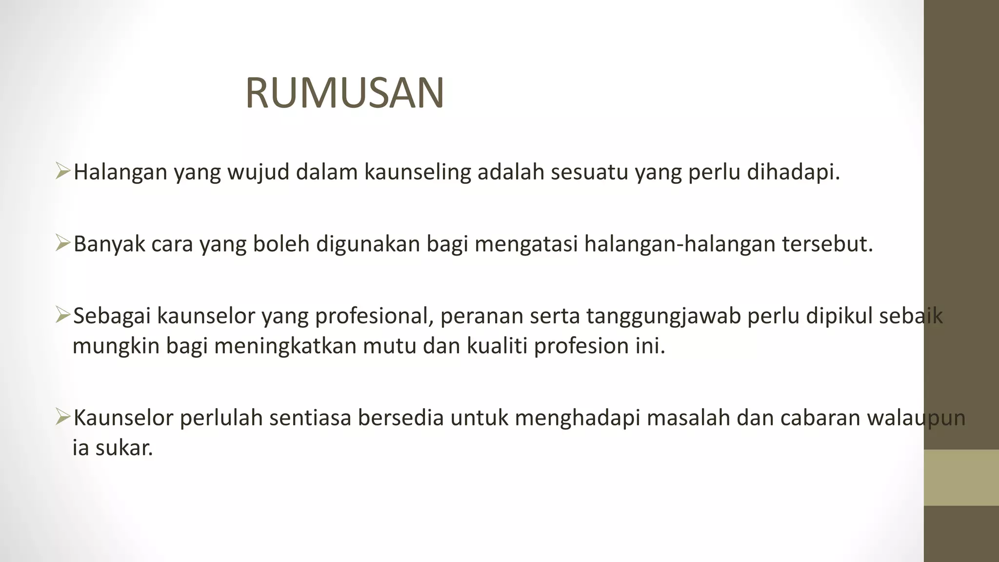 Bab 10 Halangan Dalam Kaunseling | PPTX