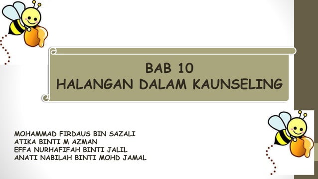 Bab 10 Halangan Dalam Kaunseling | PPTX