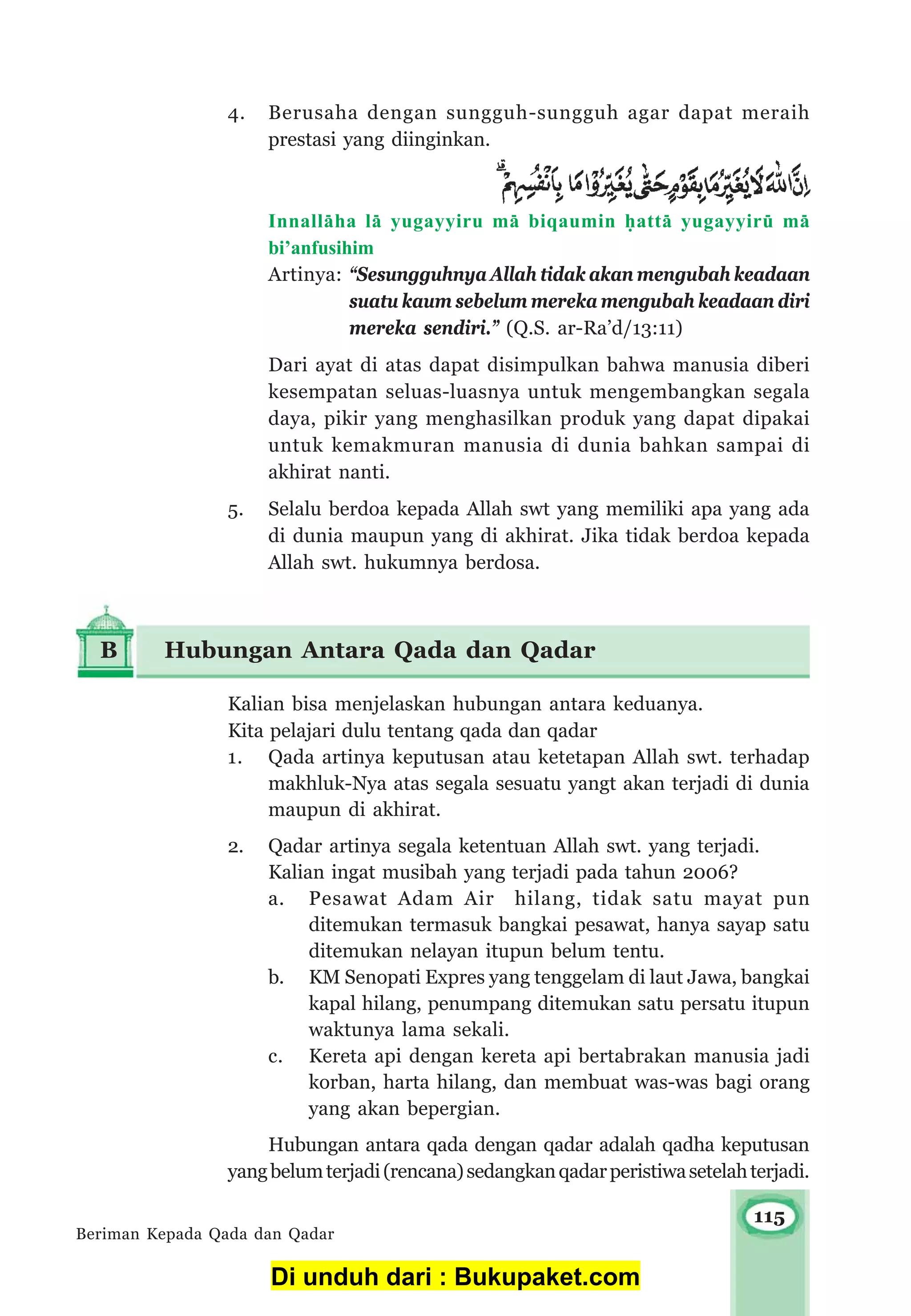 Bab 10 beriman kepada qada dan qadar | PDF