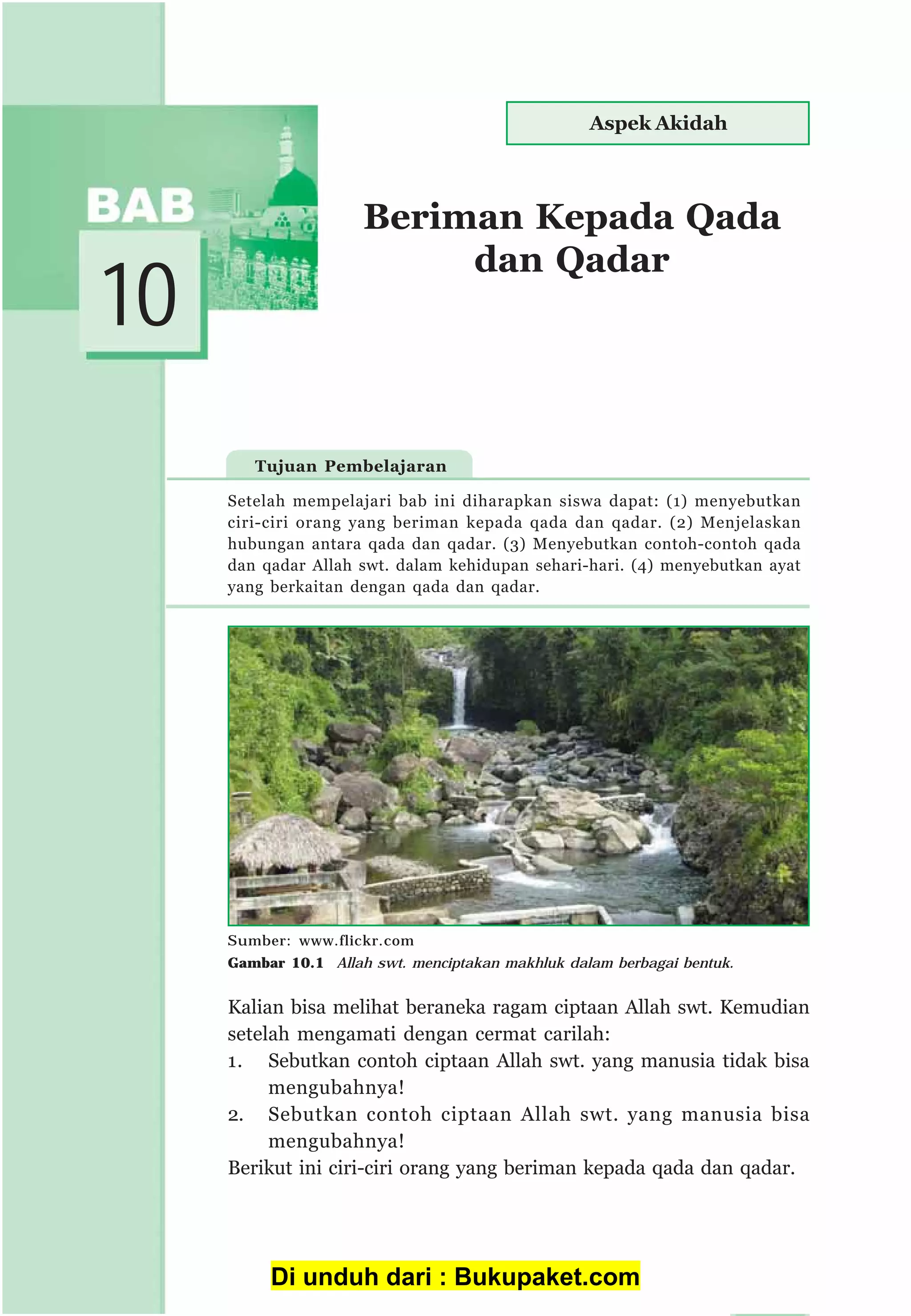 Bab 10 beriman kepada qada dan qadar | PDF