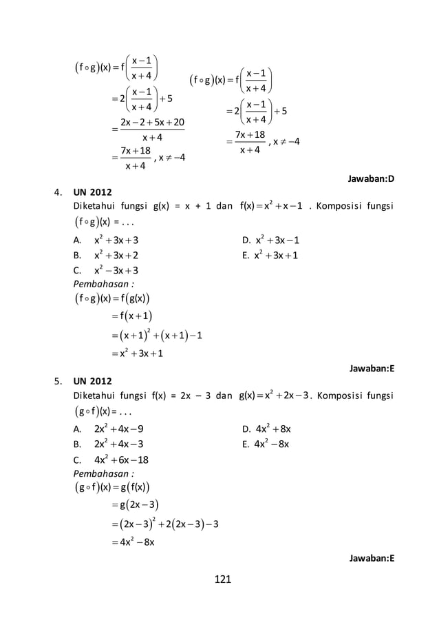 Fungsi Komposisi dan Fungsi Invers | PDF