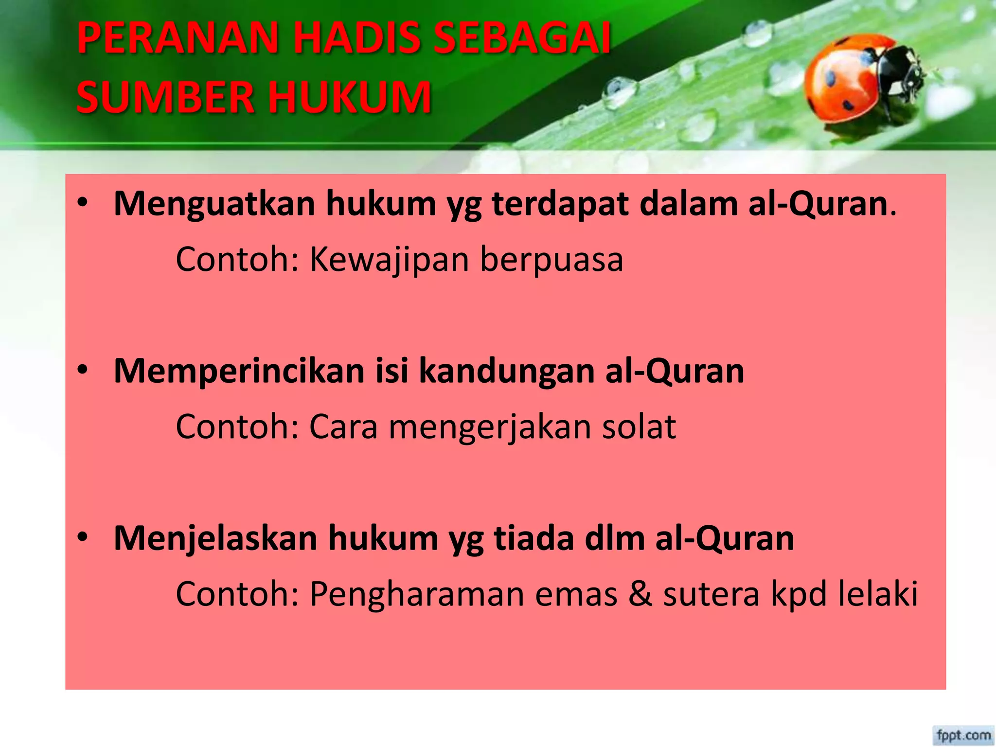 Bab 10 hadis sumber hukum | PPTX