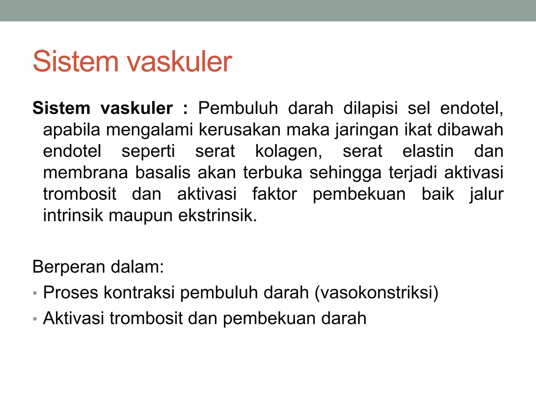Bab 10 hemostasis | PPTX