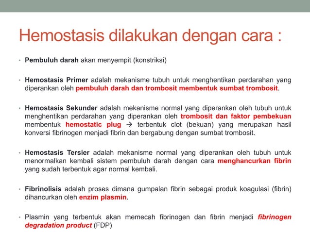 Bab 10 hemostasis | PPT