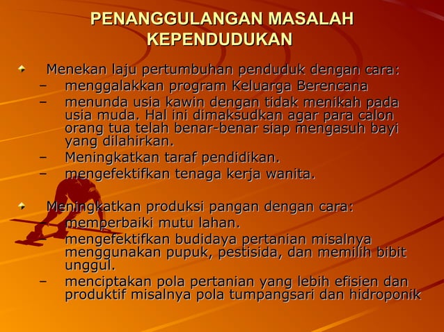 Bab 10 kepadatan populasi manusia dan pengaruhnya terhadap lingkungan | PPT