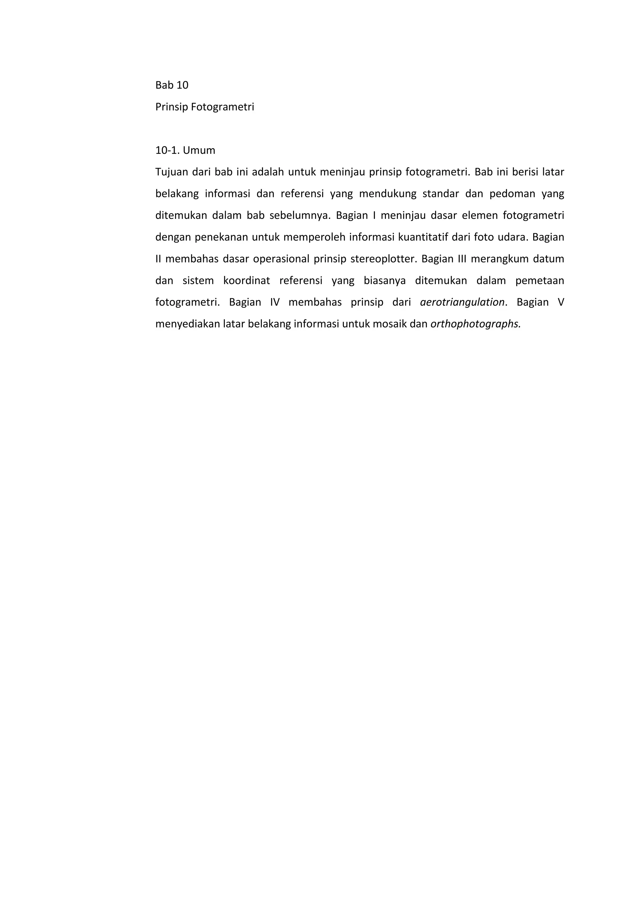 Bab 10 prinsip forogrametri | DOCX