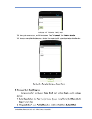 BAB XI - MEMBUAT APLIKASI LOGIN | PDF