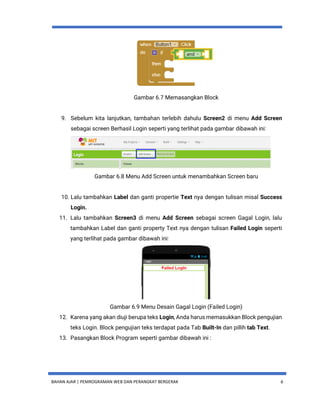 BAB XI - MEMBUAT APLIKASI LOGIN | PDF