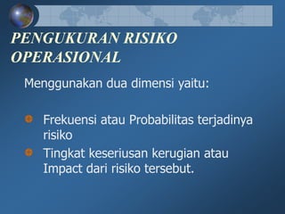 Manajemen Risiko 11 Risiko operasional | PPT