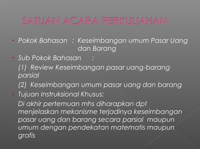 Bab 12 keseimbangan pasar uang dan barang | PPT