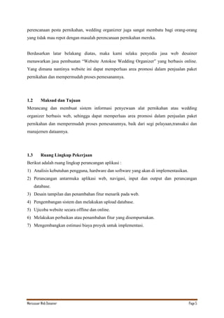 Proposal Penawaran Sistem Informasi Antokoe Wedding Organizer berbasis ...