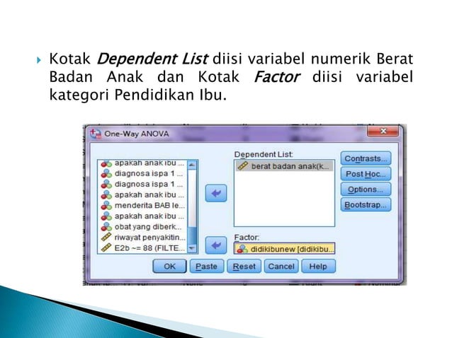 Bab 12 Uji Anova Stata Dan Spss Pptx