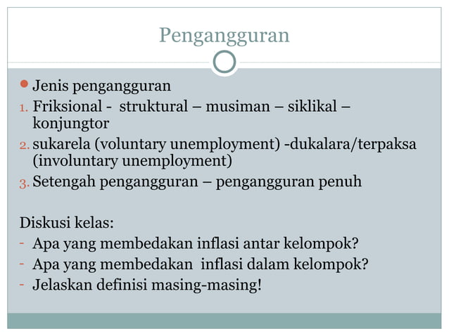 Bab 13 inflasi dan pengangguran | PPT