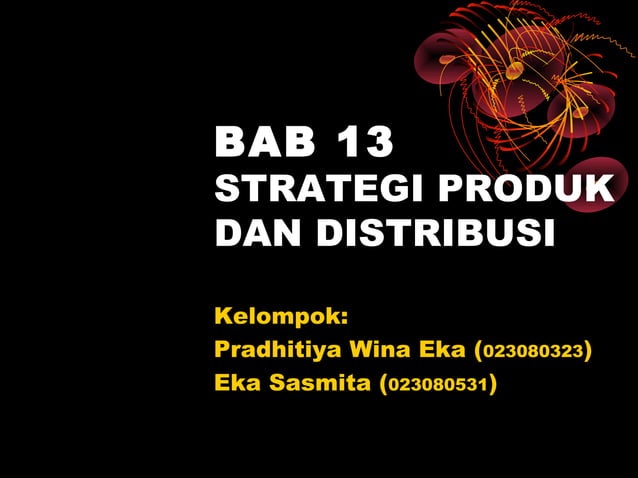 Bab 13 strategi produk | PPT