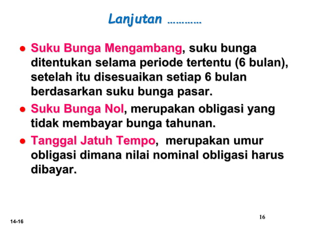 Modul makul akuntansi keuangan 2 kieso bab 15 | PPT