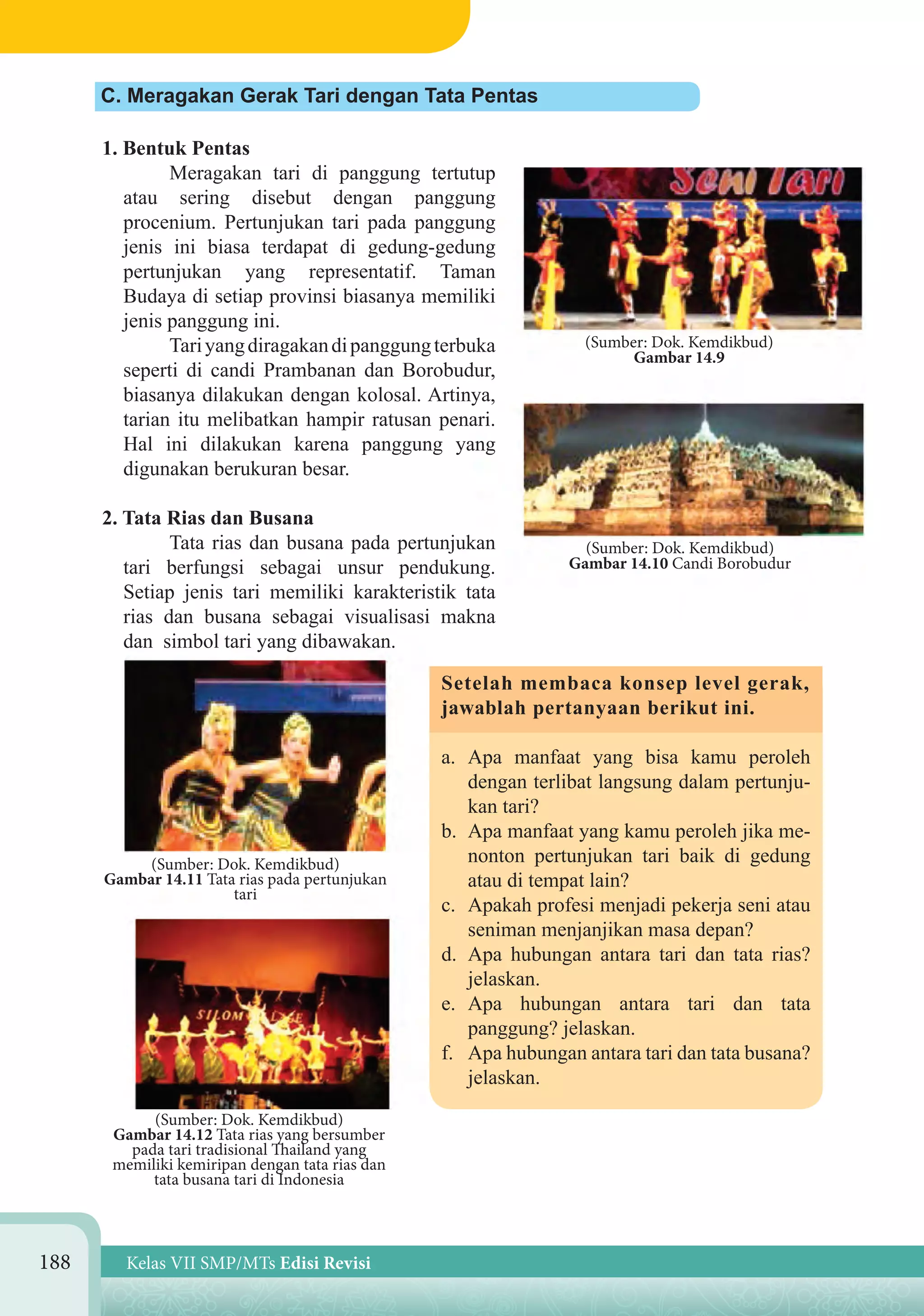 Bab 14 menampilkan level dan pola lantai pada gerak tari | PDF