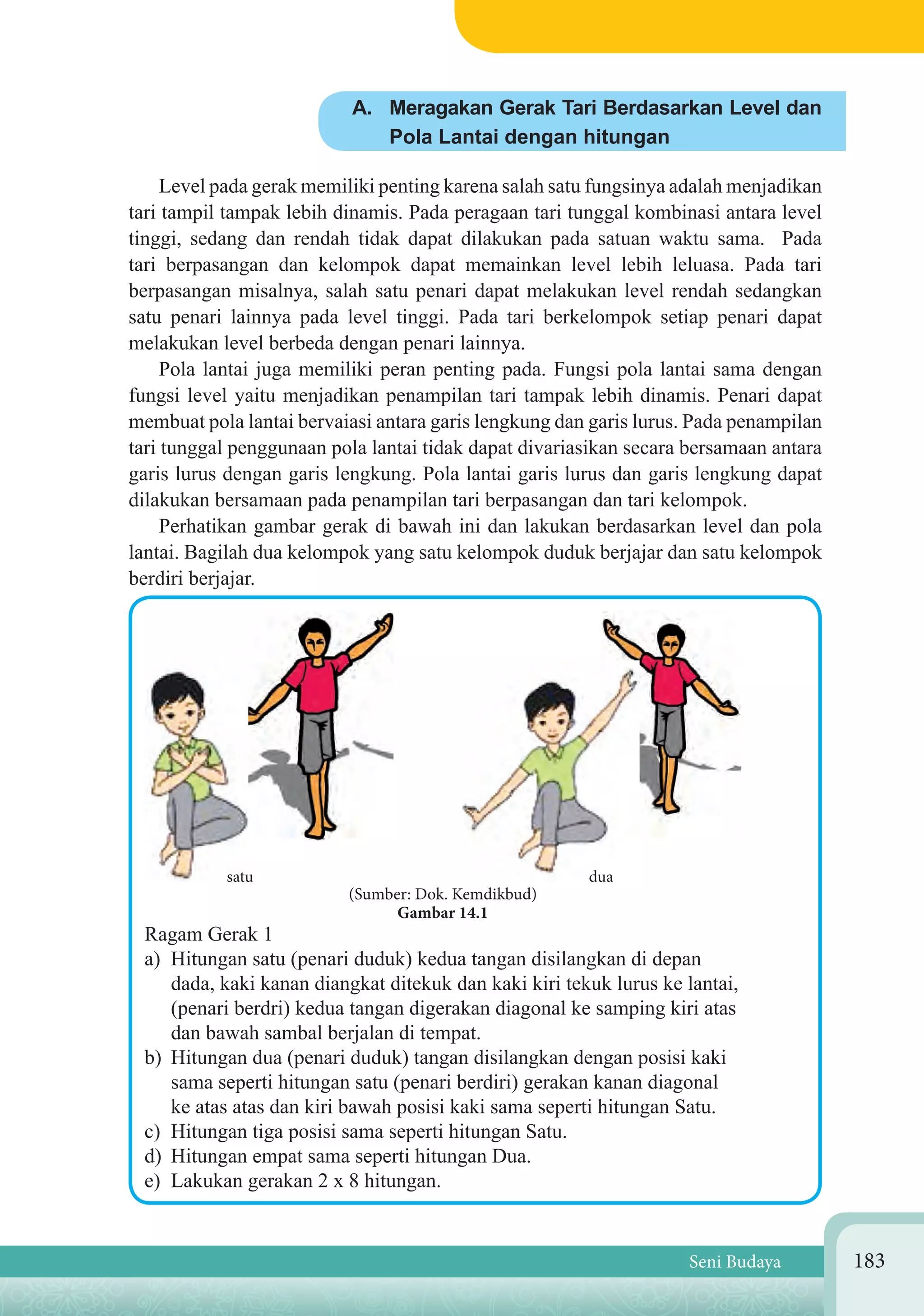 Bab 14 menampilkan level dan pola lantai pada gerak tari | PDF