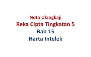 15 Harta Intelek | PDF