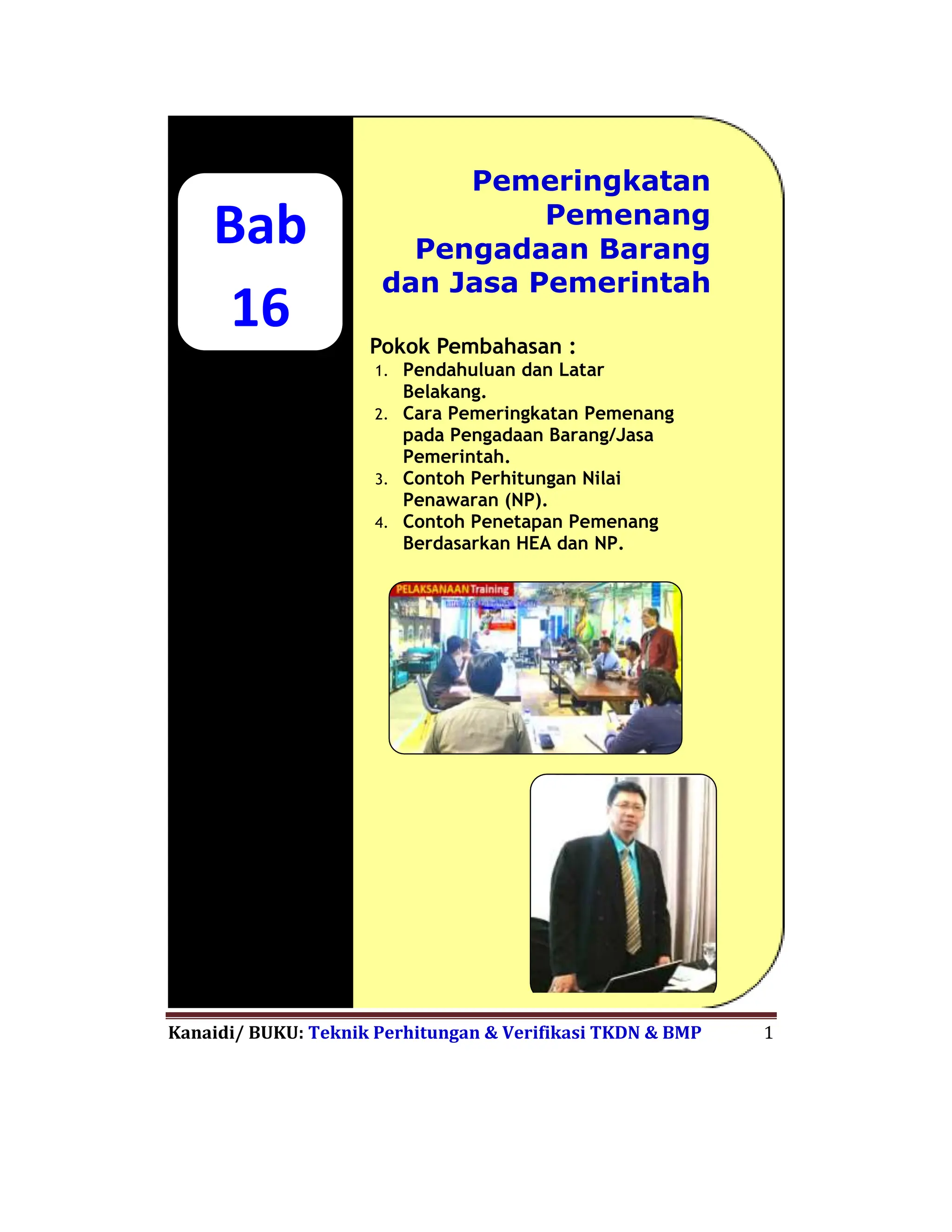 Bab 16 "Pemeringkatan Pemenang Pengadaan Barang dan Jasa Pemerintah ...