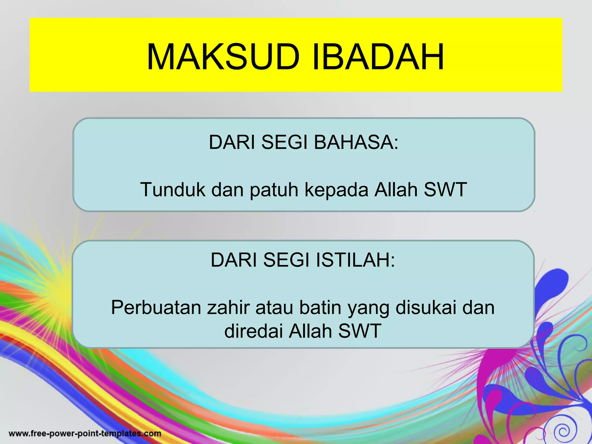 Bab 17 konsep ibadah dan jenis hukum | PPT