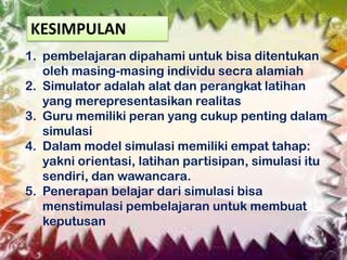 Bab 18. belajar dari simulasi Models of Teaching | PPTX