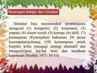 Bab 18. belajar dari simulasi Models of Teaching | PPTX