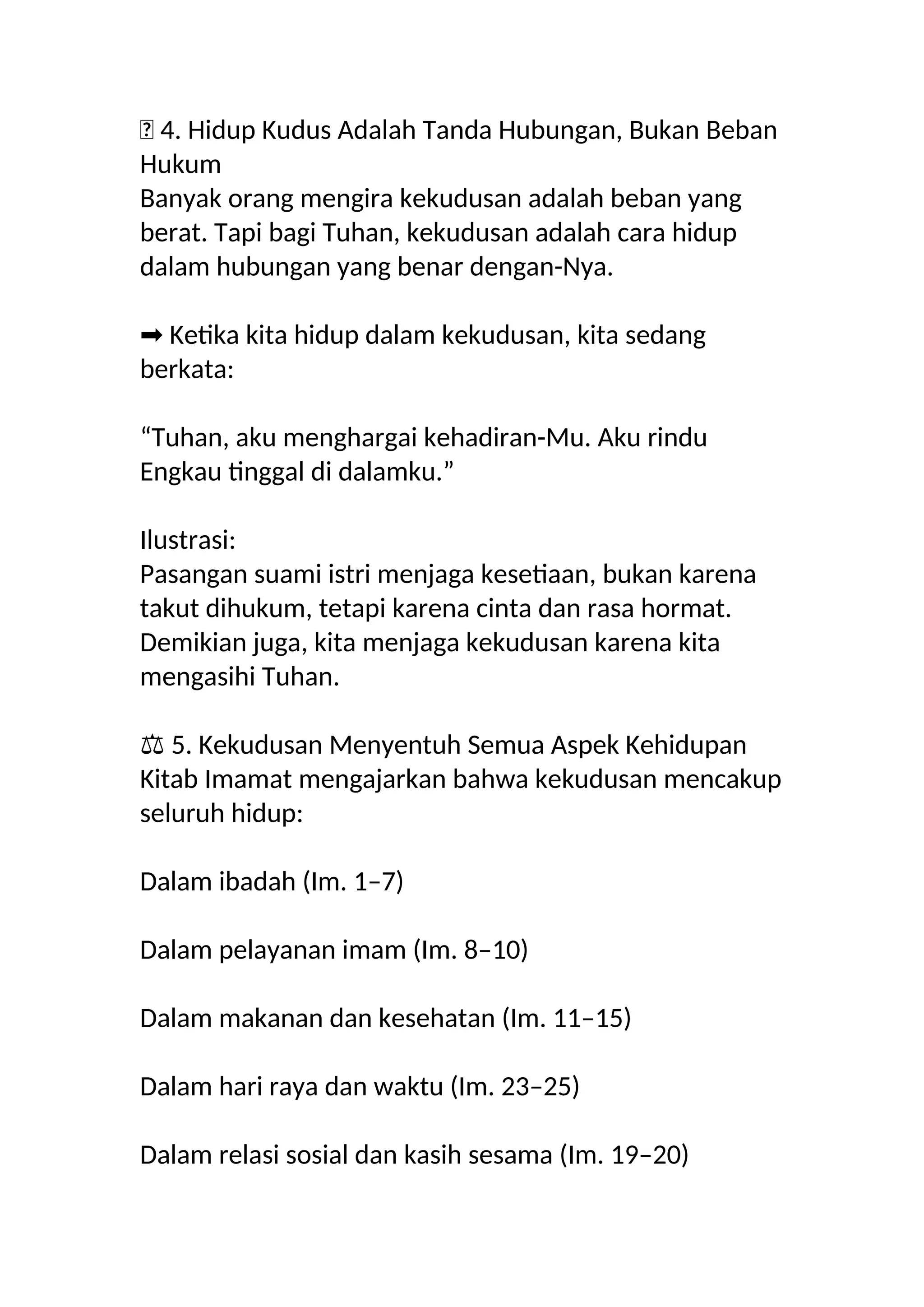 Bab 18:Dekat dengan Allah yang Kudus Undangan untuk Hidup Berkenan | DOCX