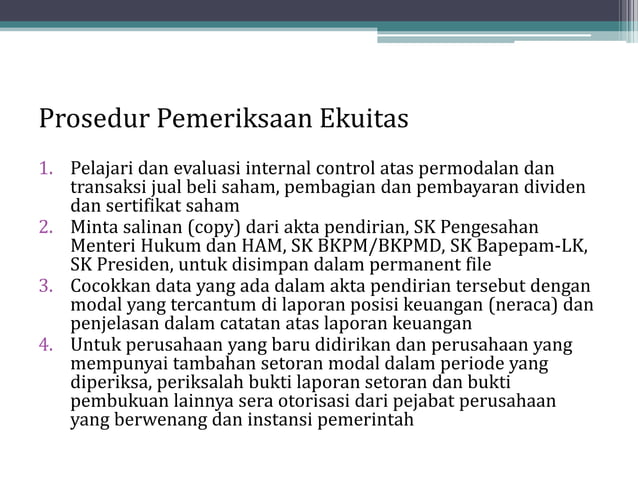 Bab 18 PEMERIKSAAN EKUITAS | PPTX