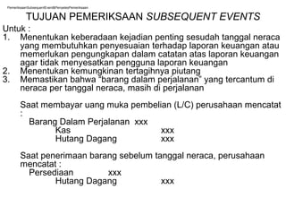 PEMERIKSAAN SUBSEQUENT | PPT