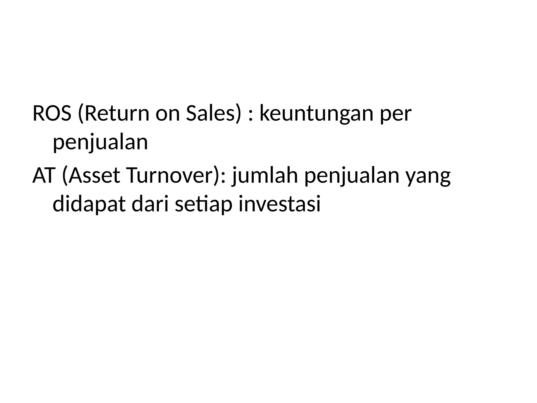 laba investasi, Roa, roe dan rumus lainnya | PPTX