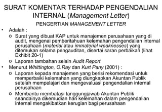 Management Letter Dalam Auditing Lengkap.ppt
