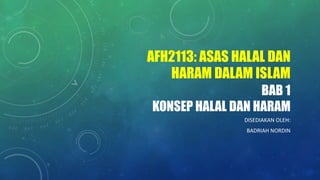 Konsep Halal | PPTX