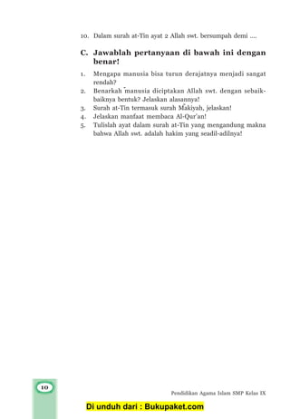 Bab 1 al qur'an surah at tin | PDF