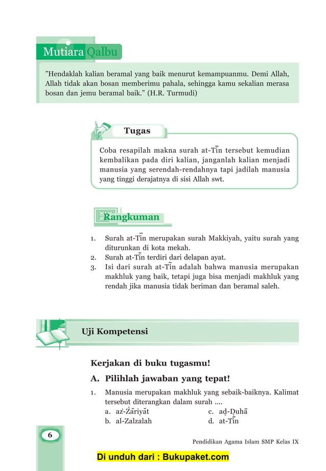 Bab 1 al qur'an surah at tin | PDF