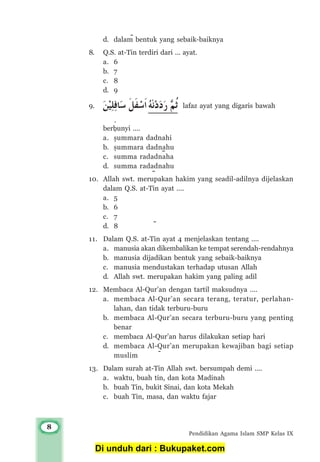 Bab 1 al qur'an surah at tin | PDF