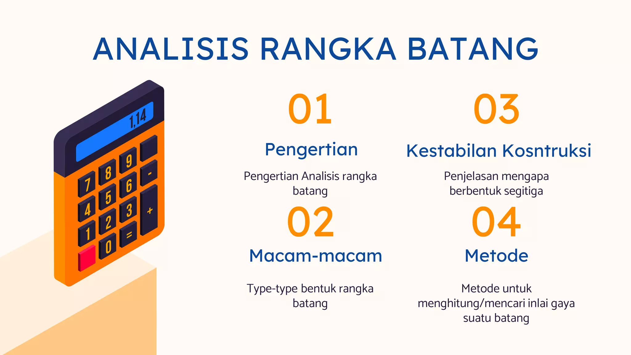 Mekanika Teknik 2 (Analisis Rangka Batang) | PPTX