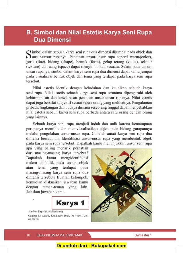 Bab 1 apreasiasi karya seni rupa dua dimensi | PDF
