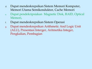 mata kuliah ORGANISASI DAN ARSITEKTUR KOMPUTER | PPTX