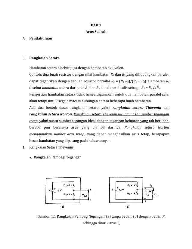 rangkaian thevenin | RTF