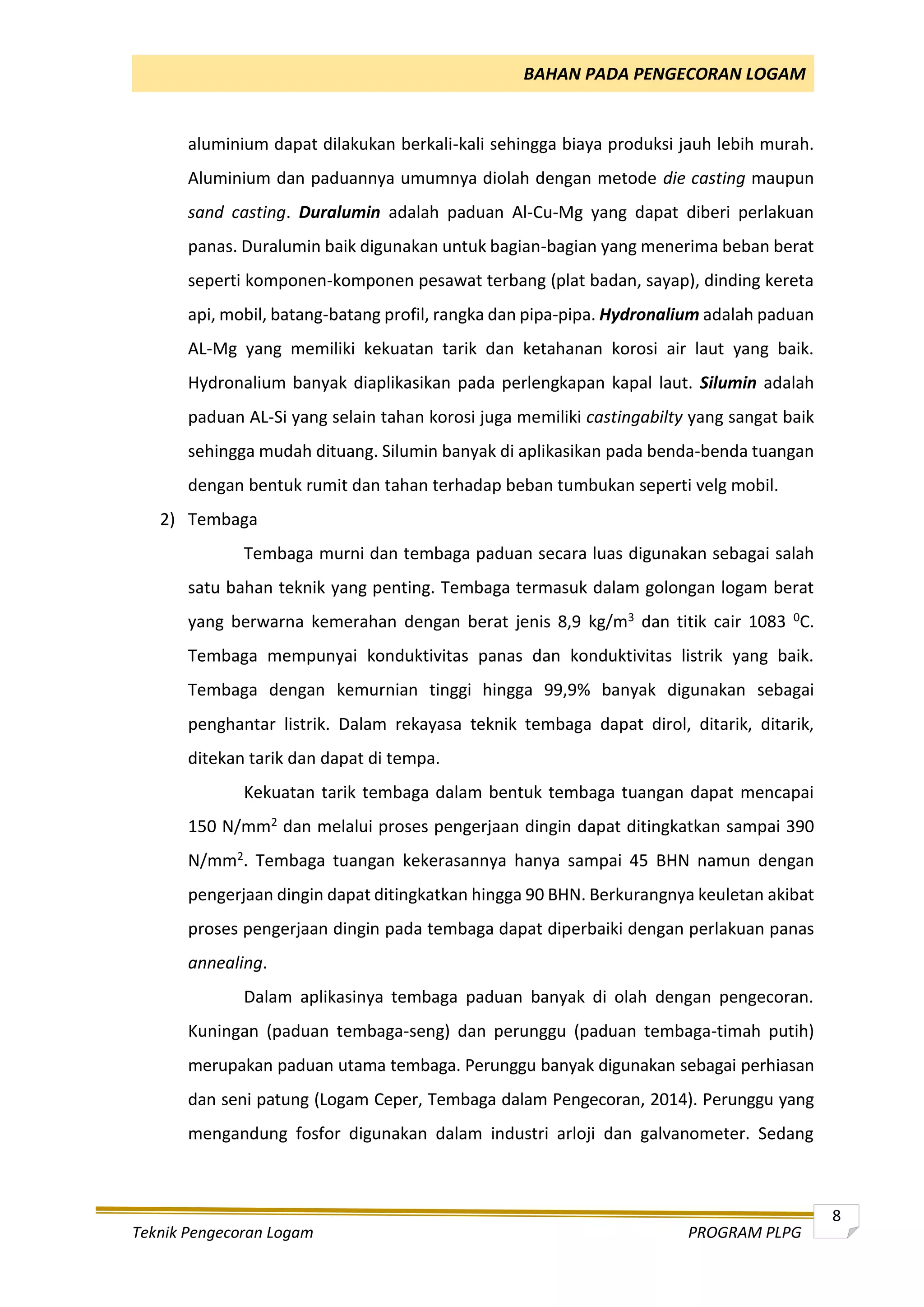 Bab 1 bahan pada pengecoran logam | PDF