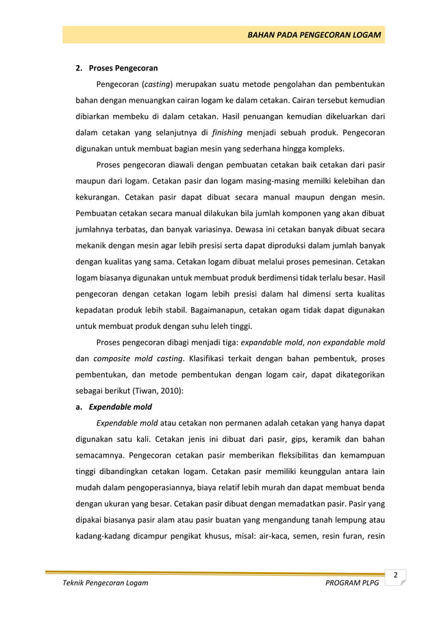 Bab 1 bahan pada pengecoran logam | PDF