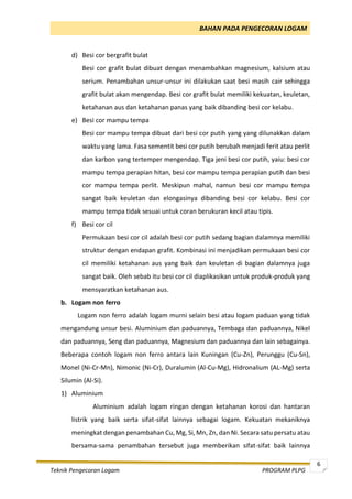 Bab 1 bahan pada pengecoran logam | PDF