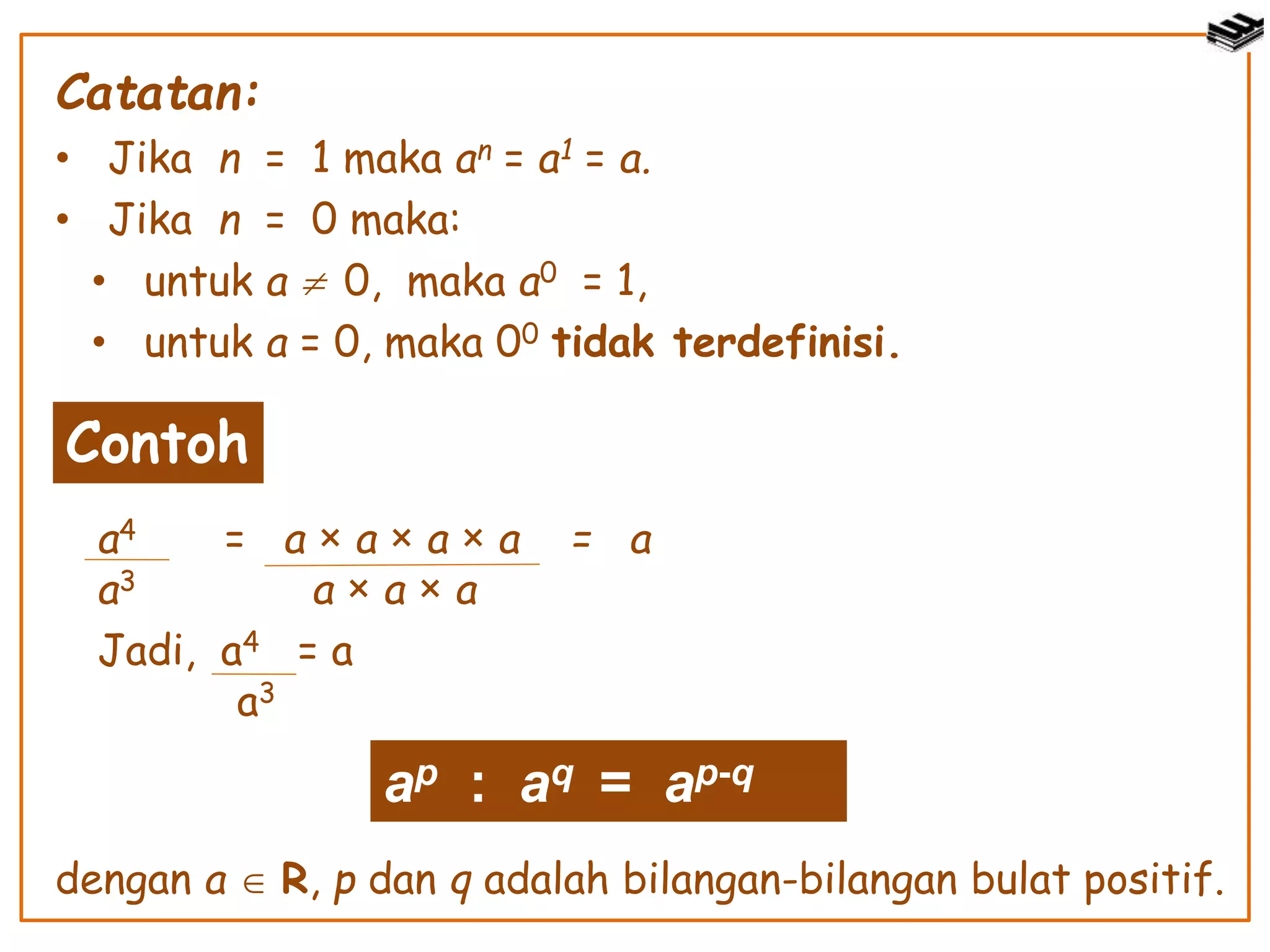 Bab 1 bentuk pangkat, akar & logaritma | PPTX