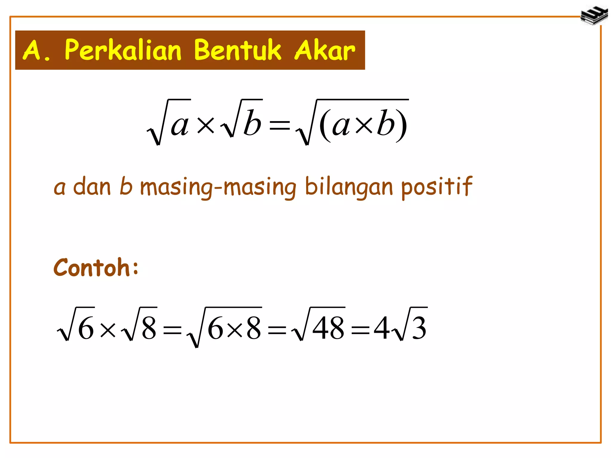Bab 1 bentuk pangkat, akar & logaritma | PPTX