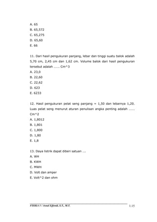 Besaran Satuan & Pengukuran | PDF