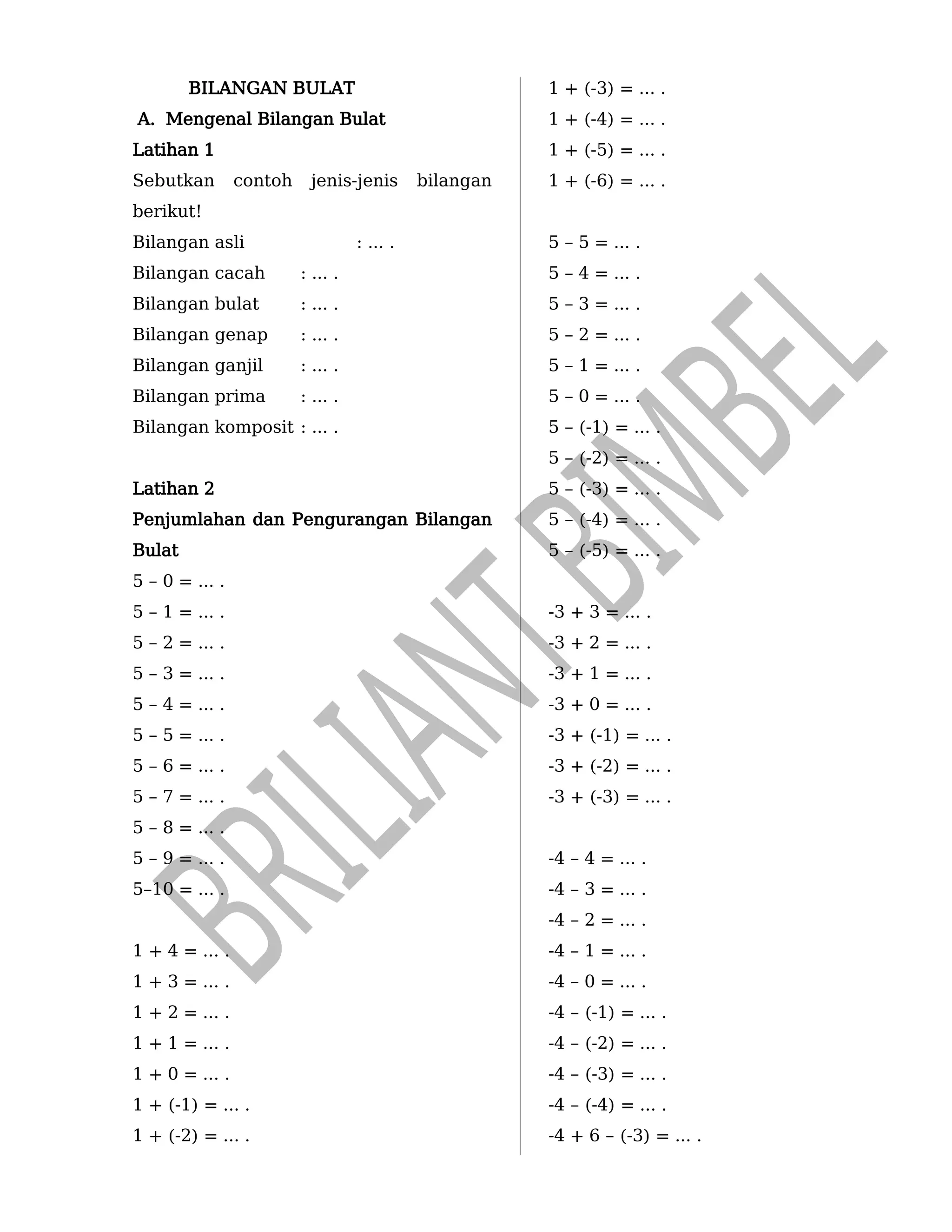 BAB 1 BILANGAN BULAT DAN BILANGAN PECAHAN.docx