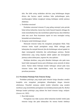 adaptasi perubahan psikologis pada kehamilan | PDF