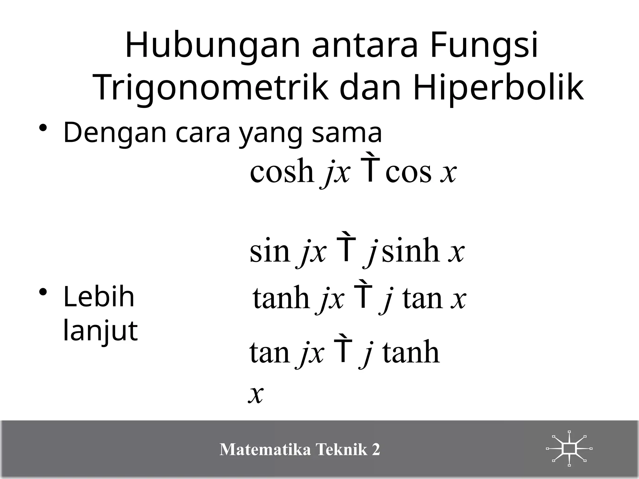 Bab 1 Fungsi_Hiperbolik dengan aturan sinusoidal | PPTX
